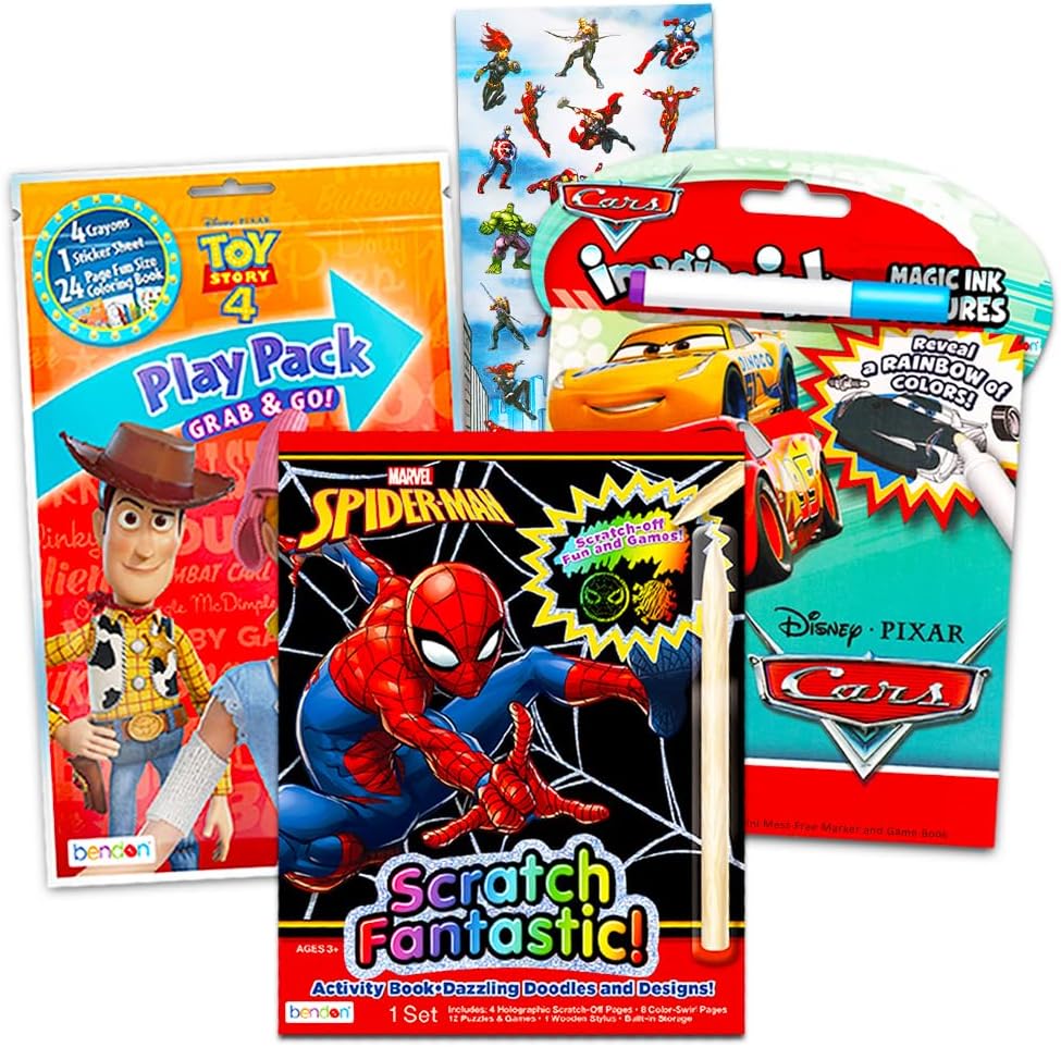 Amazon.com: Superhero Scratch Art ~ Bundle Includes Spiderman, Toy ...