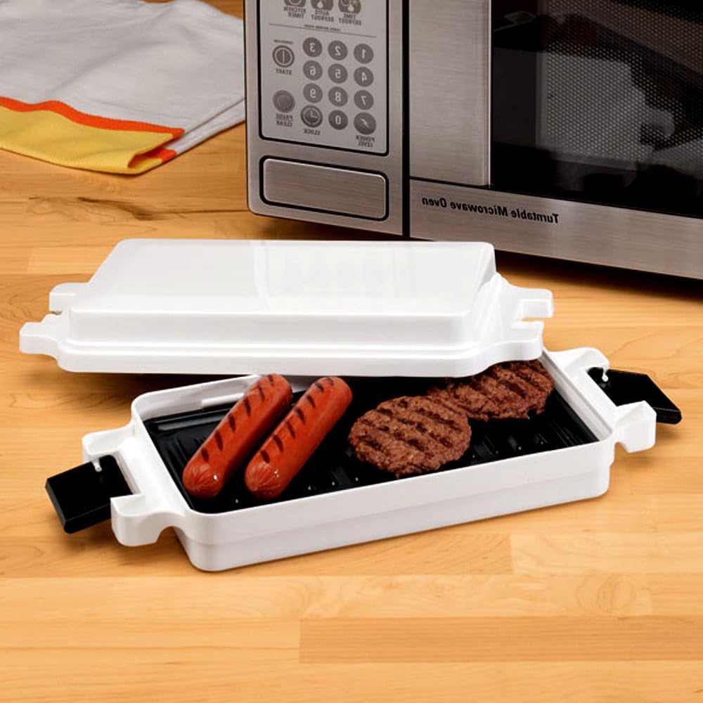 Amazon.com: Microwave Griller Griddle, Non-Stick Plastic White Chicken ...