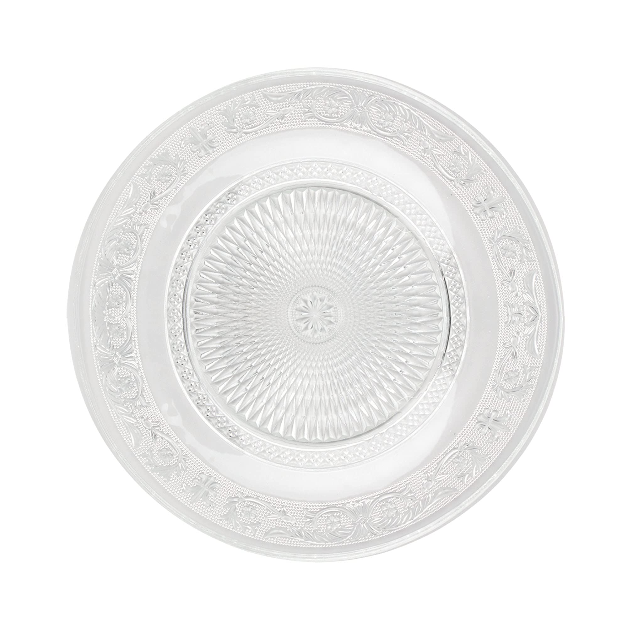 Amazon.com | Simply Elegant Vintage Clear Glass Charger Plate | Service ...