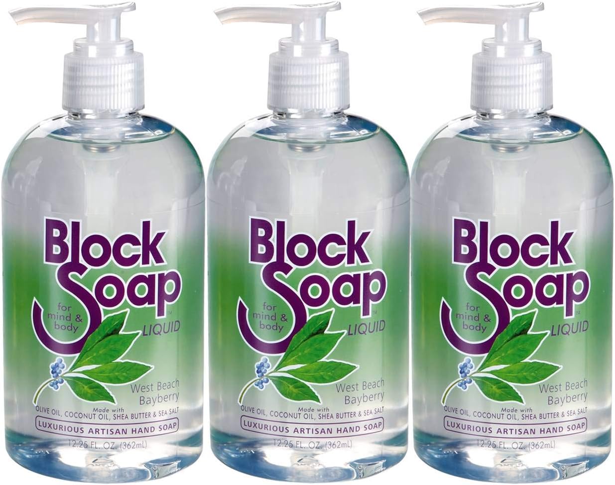 Amazon.com : BLOCKSOAP FOR MIND & BODY Bayberry Liquid Hand Soap with ...
