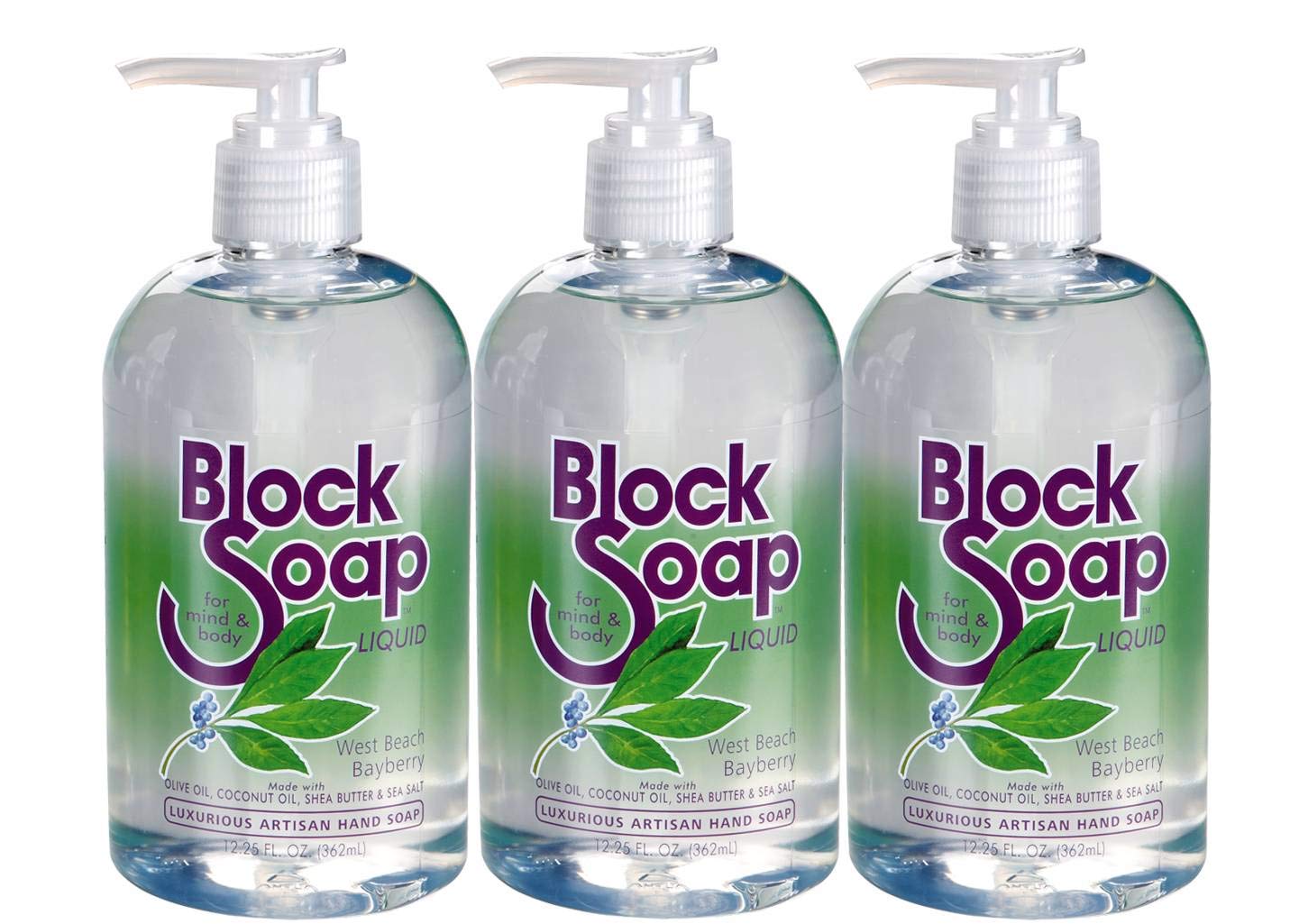 Amazon.com : BLOCKSOAP FOR MIND & BODY Bayberry Liquid Hand Soap with ...