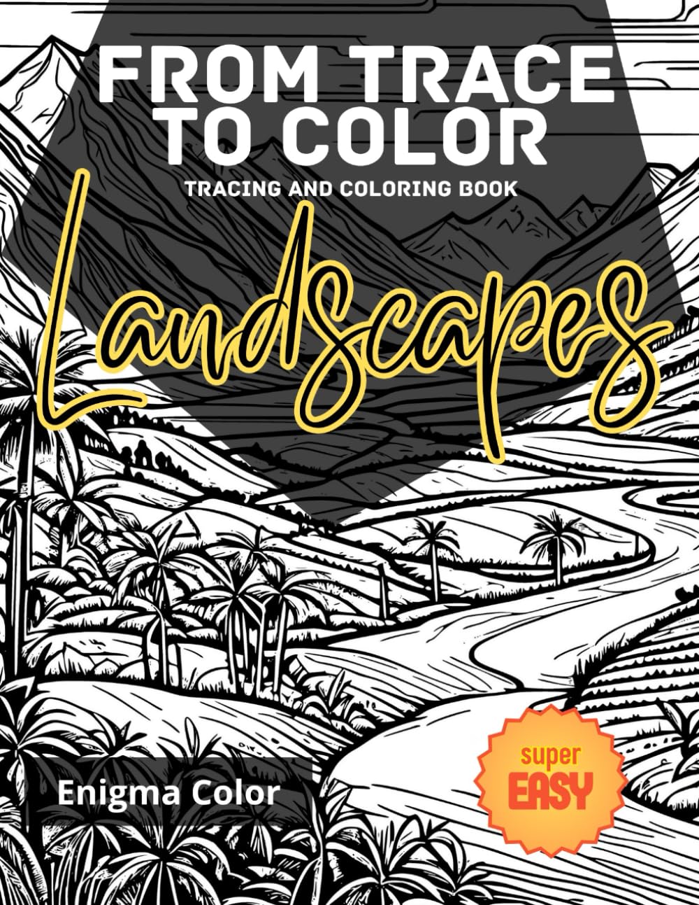 Amazon.com: From trace to color: Landscapes. Tracing Coloring Book: An ...