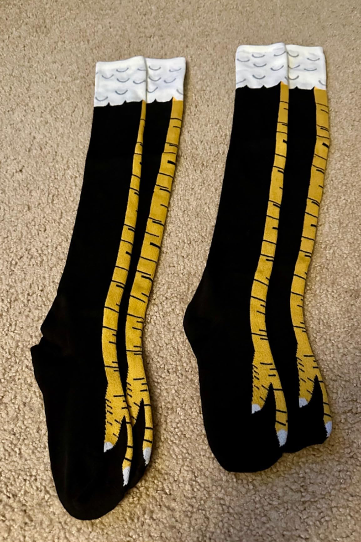 Amazon.com: Fepibur 2 Pair 21.6in Chicken Legs Socks Thigh High Socks ...