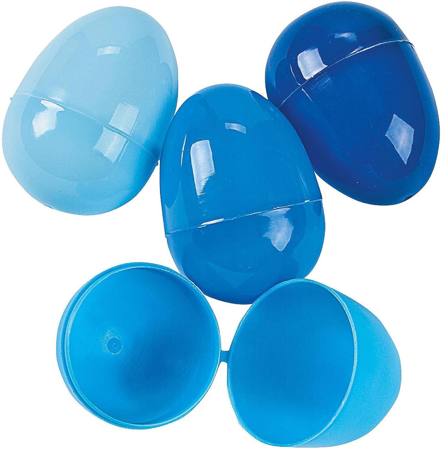 Amazon.com: Blue Plastic Eggs - Bulk Set of 144 - Easter Egg Hunt and ...