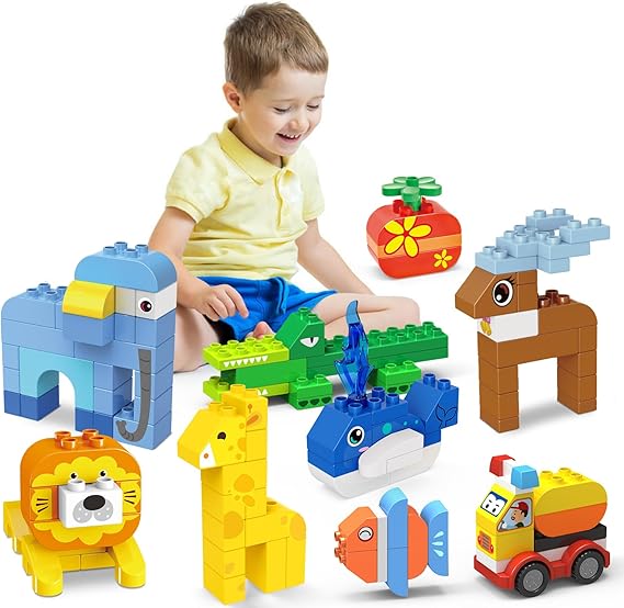 Amazon.com: 205 PCS Animals Building Blocks Sets/Compatible with DUPLO ...