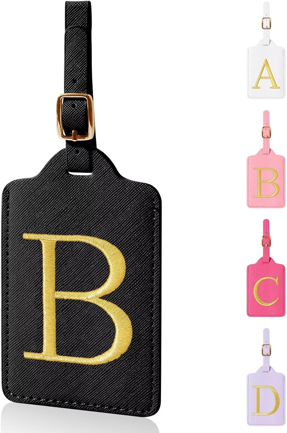 Amazon.com: Personalized Initial Luggage Tags for Suitcases,Leather Letter Cute Luggage Tags ...