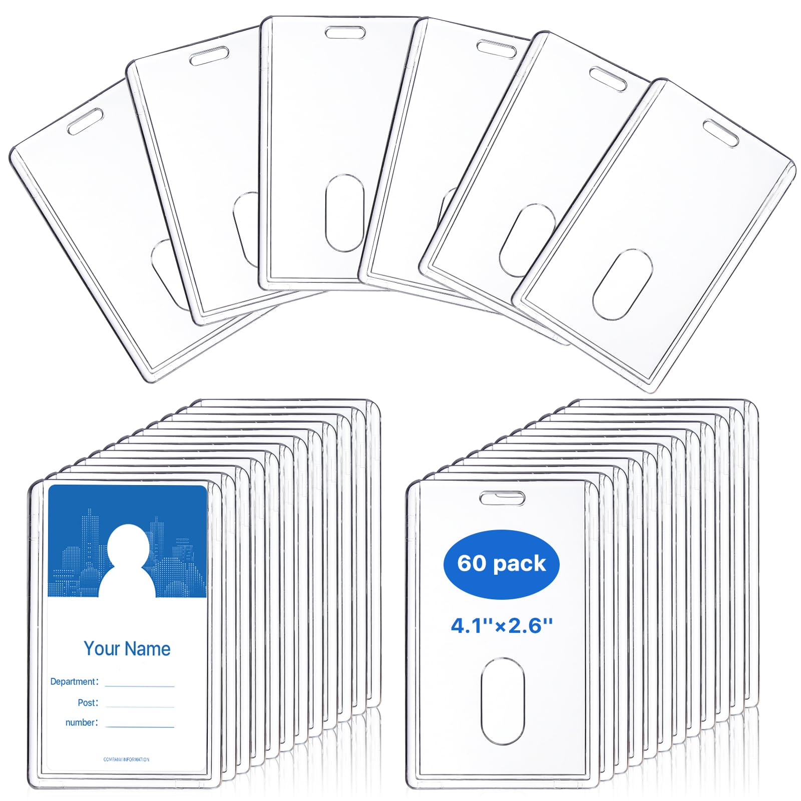 Amazon.com : Akamino 60 Pcs Acrylic Card Holders,3.9 X2.3 in Vertical ...