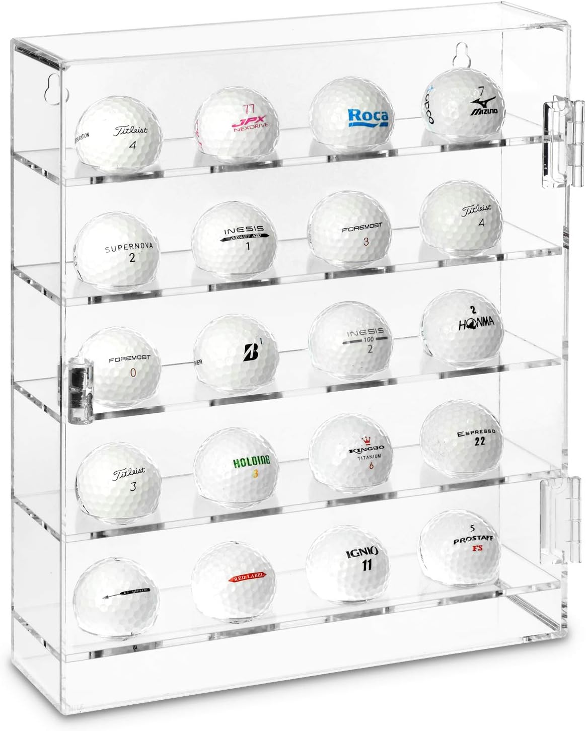 Amazon.com: Ikee Design Acrylic Mountable Golf Balls Display Case ...