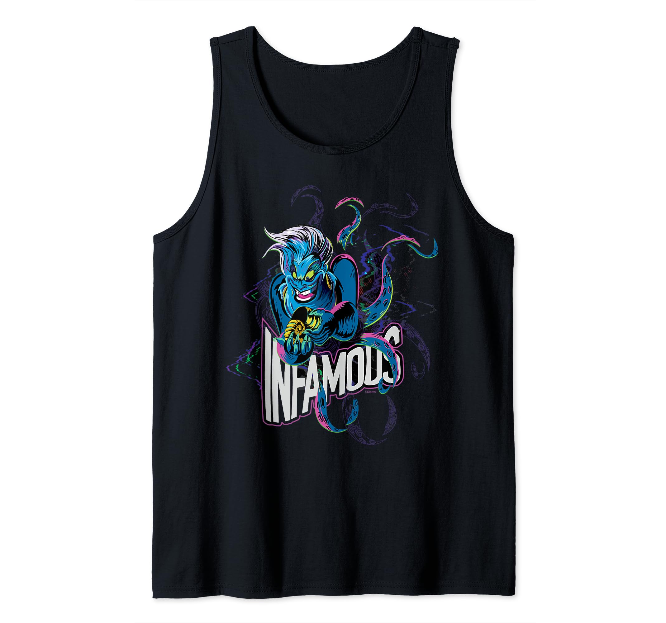 Amazon.com: Disney Villains Ursula Infamous Illustrated Tank Top ...