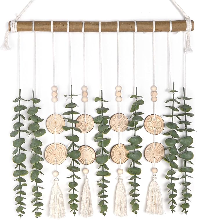 Amazon.com: GIAUMA Artificial Hanging Eucalyptus Plant Wall Decor Fake ...