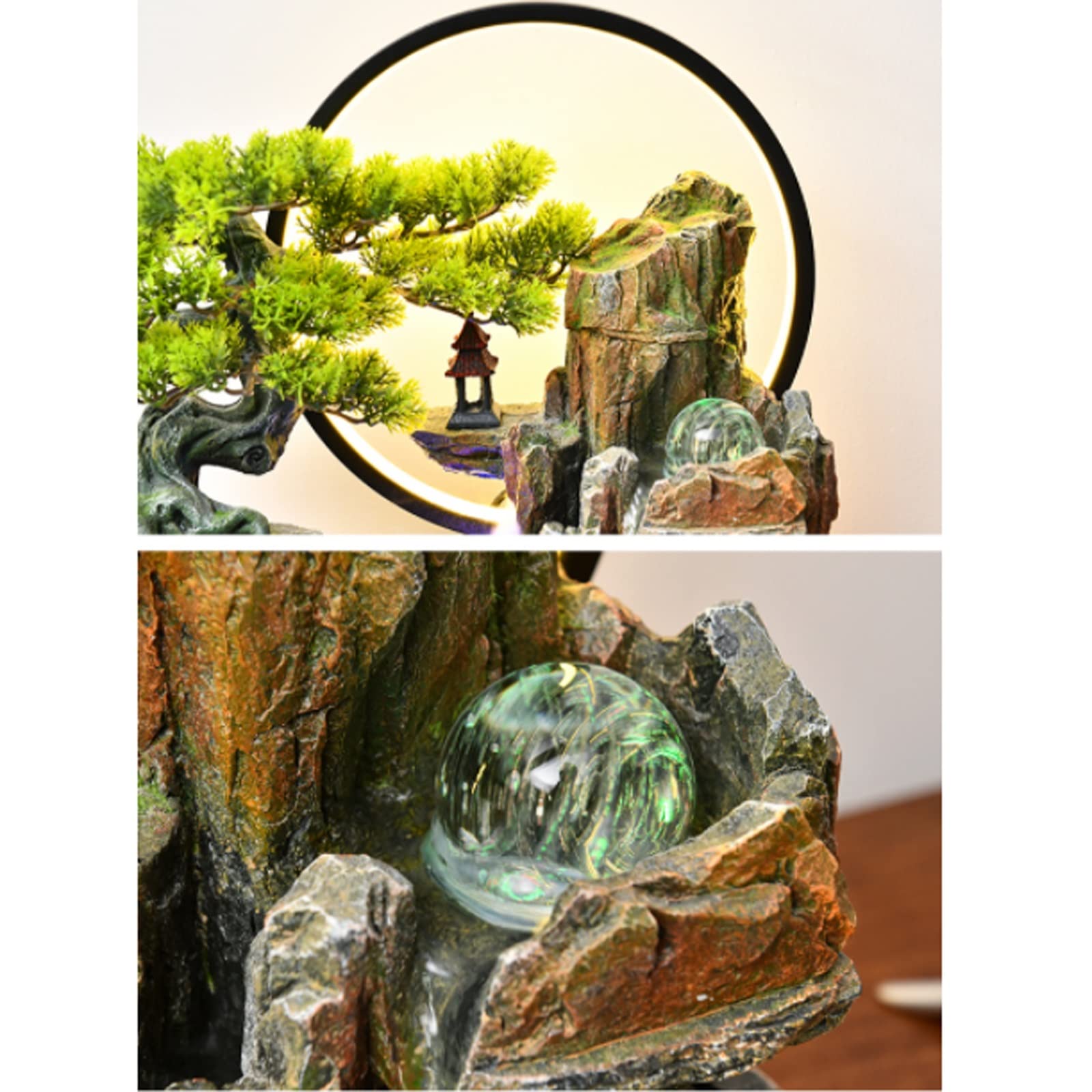 Bonsai Tabletop Fountain Tree Alpine Corporation 13 In H Resin Water