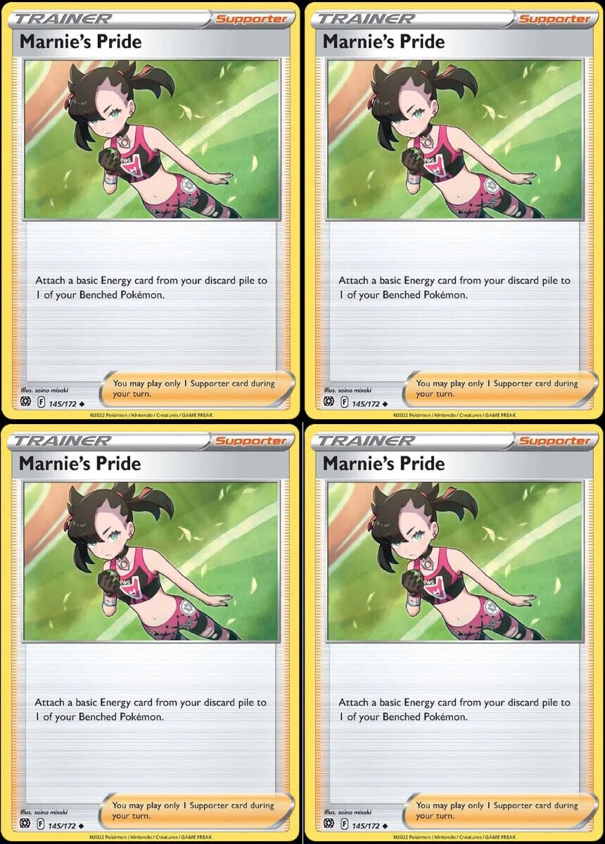 Amazon.com: Marnie's Pride 145/172 - Brilliant Stars x4 Pokemon Trainer ...