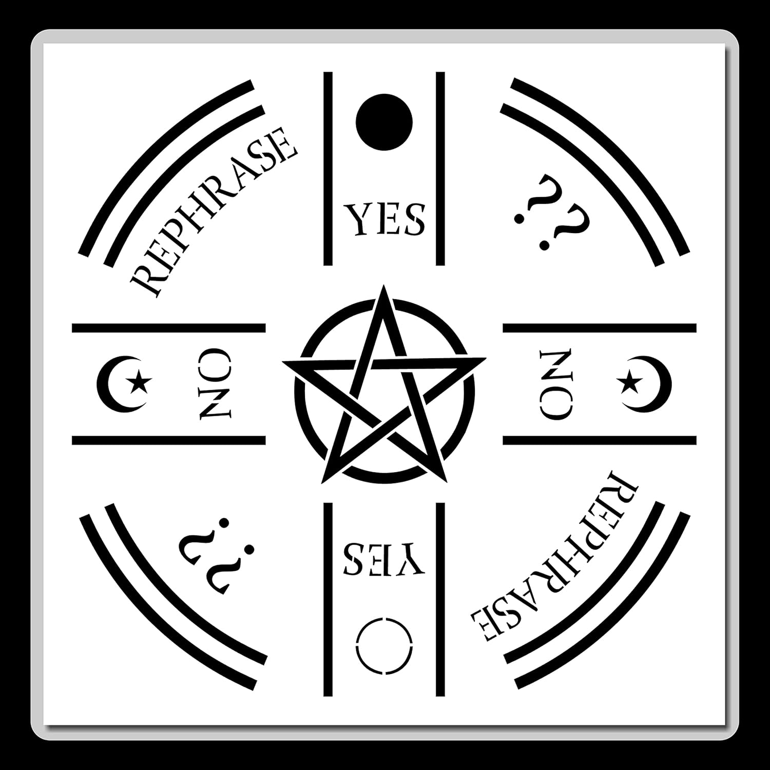 Amazon.com : 12 X 12-inch Pendulum Board Reusable Craft Stencil with ...