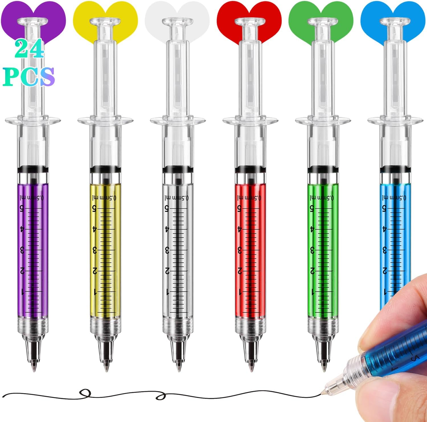 Amazon.com: Rhode Island Novelty Assorted Color Synge Shot Design Pens ...