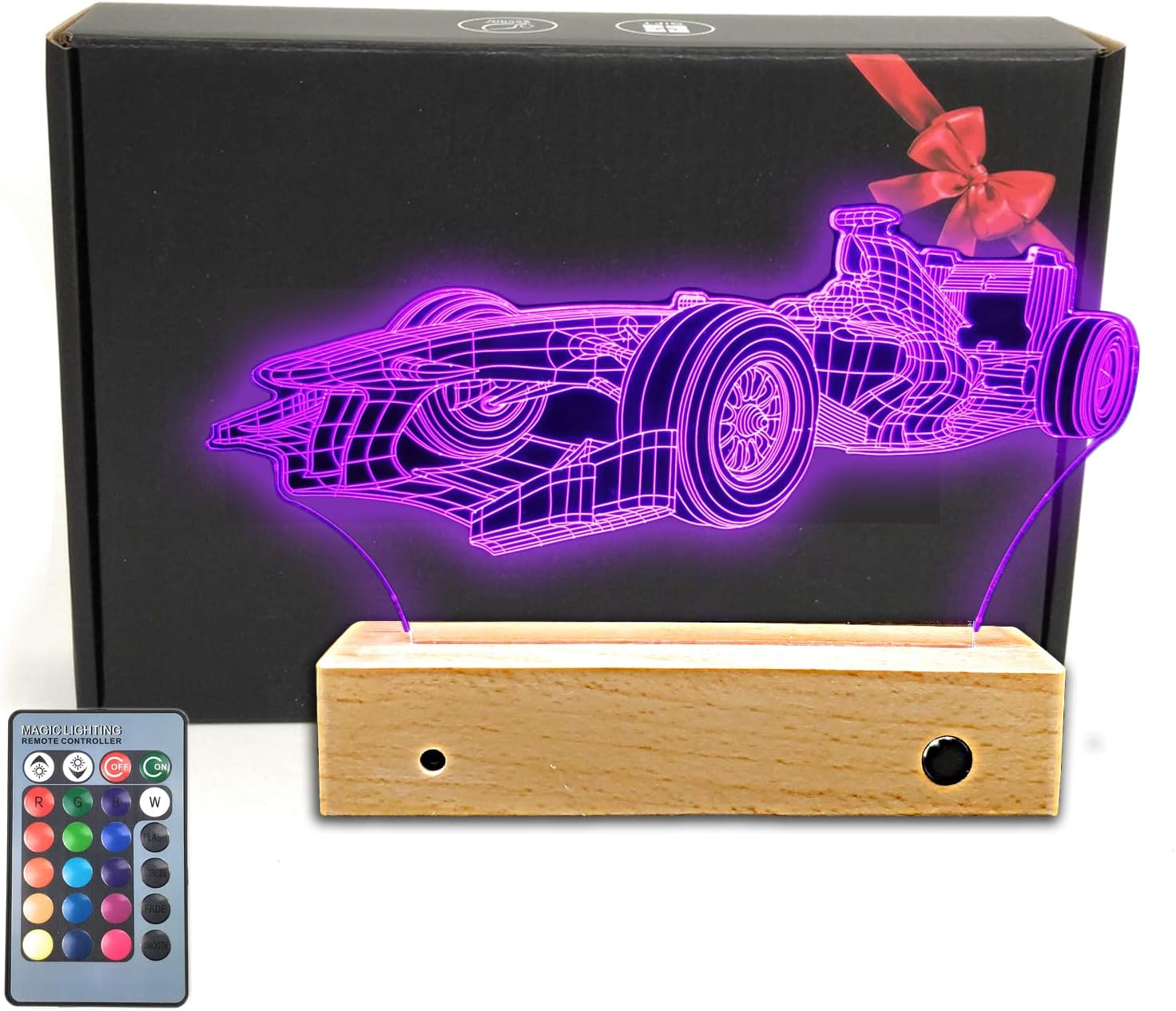 MARZIUS Formula F1 Race Sports Car Roadster 3D Illusion LED Table Lamp ...
