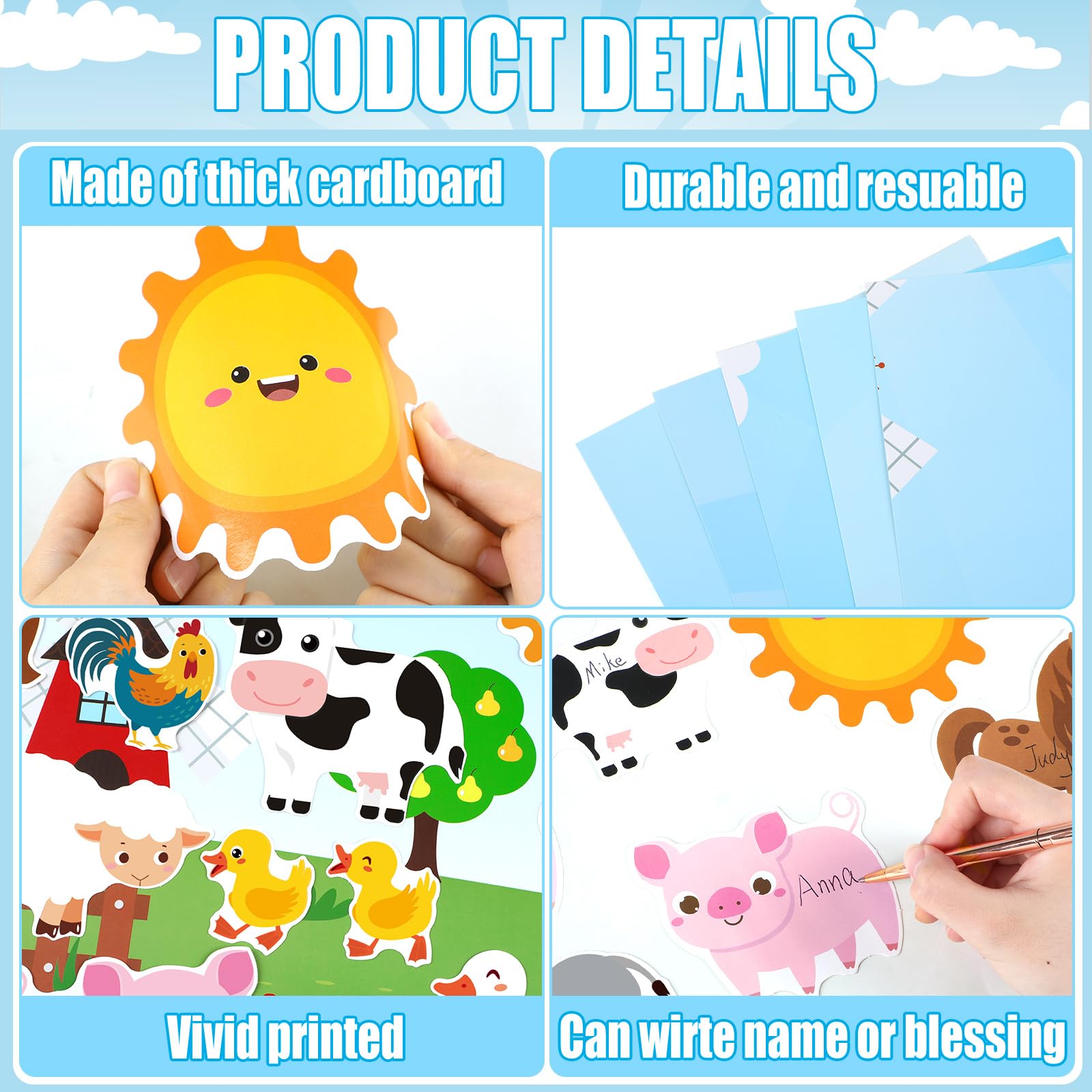 Snapklik.com : Gisgfim Farm Animals Bulletin Board Decorations