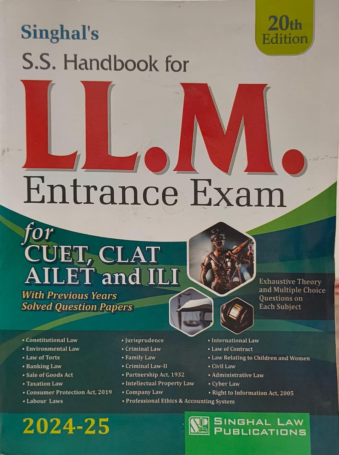 Buy S.S. Handbook for LL.M. Entrance Exam For CUET, CLAT, AILET and ILI ...