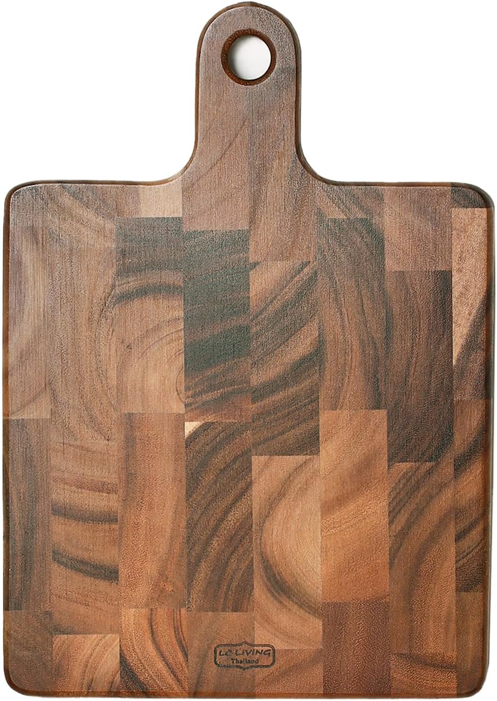Amazon.com: Thai End Grain Acacia Wood Grande Square Cutting Board w ...