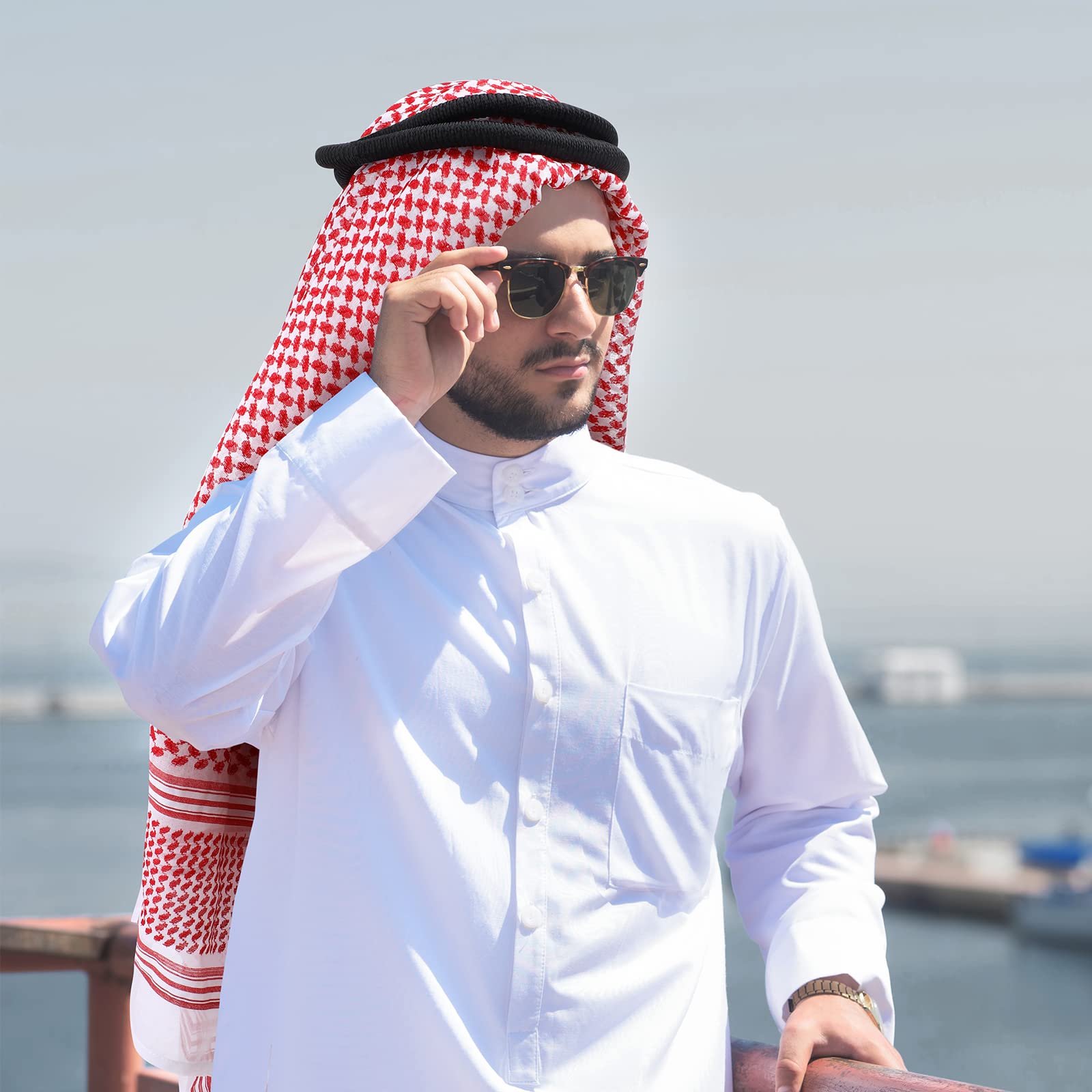 Snapklik.com : Hoolerry Arab Shemagh Muslim Keffiyeh Head Wrap Scarf ...