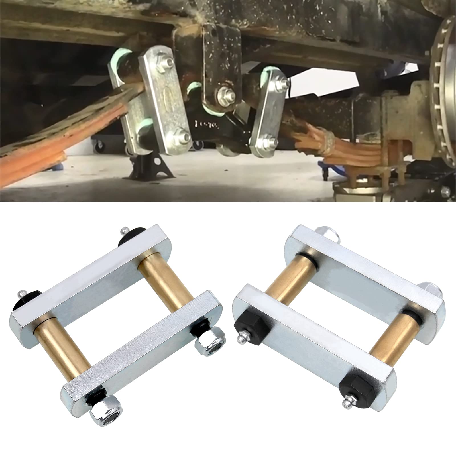 Snapklik.com : Heavy Duty Shackle Upgrade Kit Trailer Shackle Kit 3.125 ...