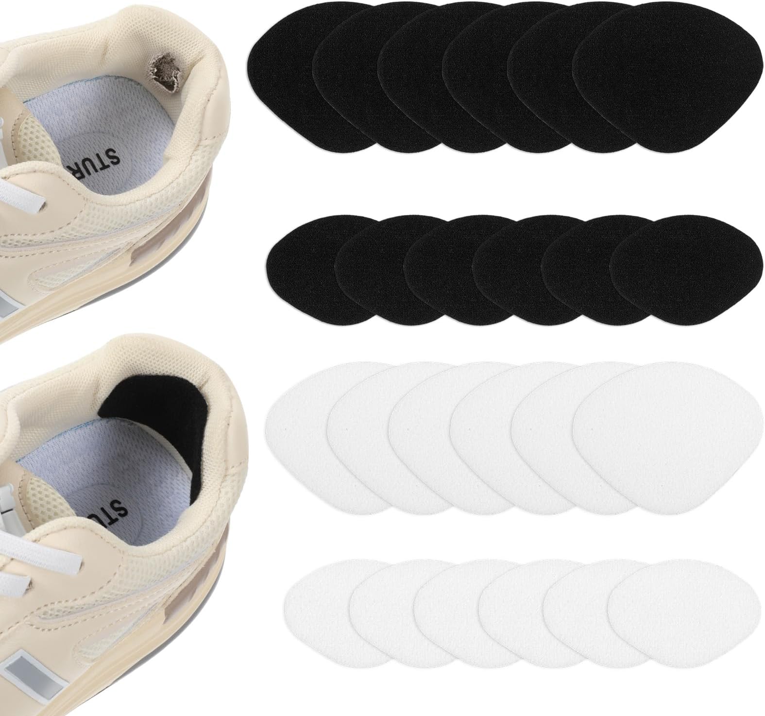 Amazon.com: Ptwola 12 Pairs Shoe Heel Repair Replacement Pads Big Toe ...