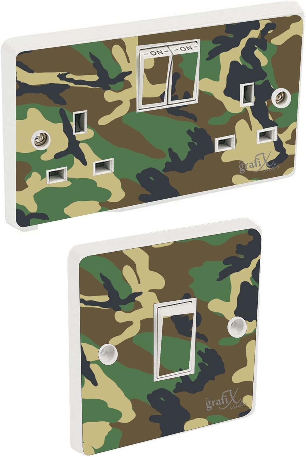 the grafix studio Army Light Switch & Double Socket Sticker Vinyl/Skin ...