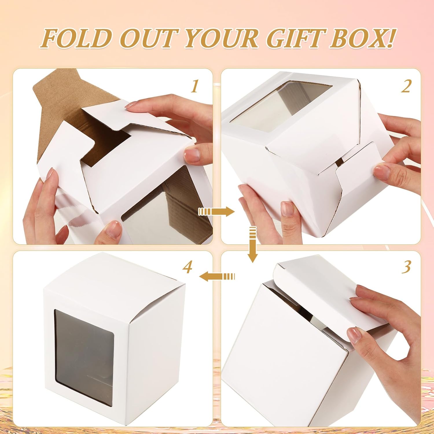 Ctosree 50 cajas de regalo para tazas de sublimación, cajas de tazas para envío, cajas de ...