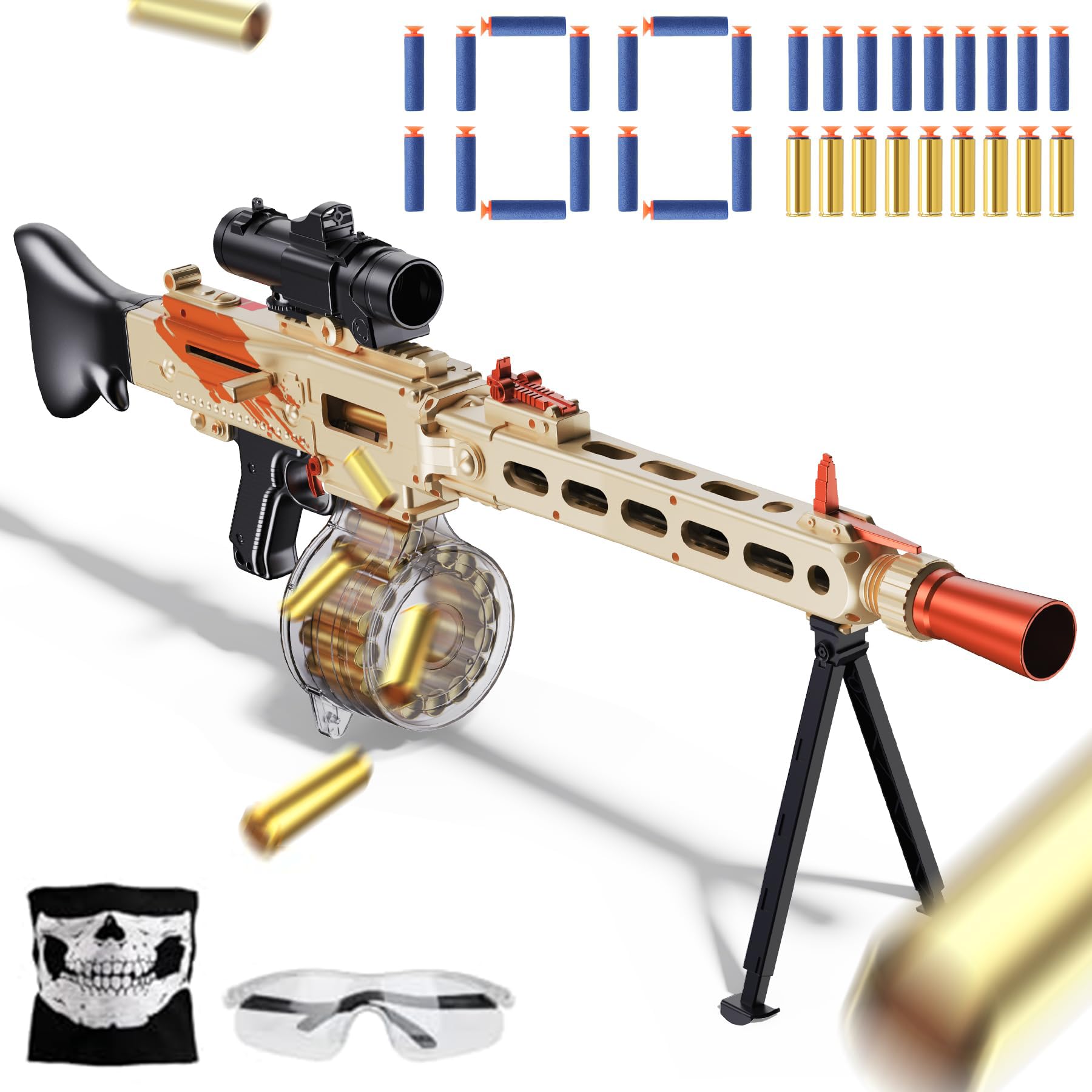 Amazon.com: Dulsaera Toy Gun Automatic Sniper for Soft Bullets -2 Modes ...