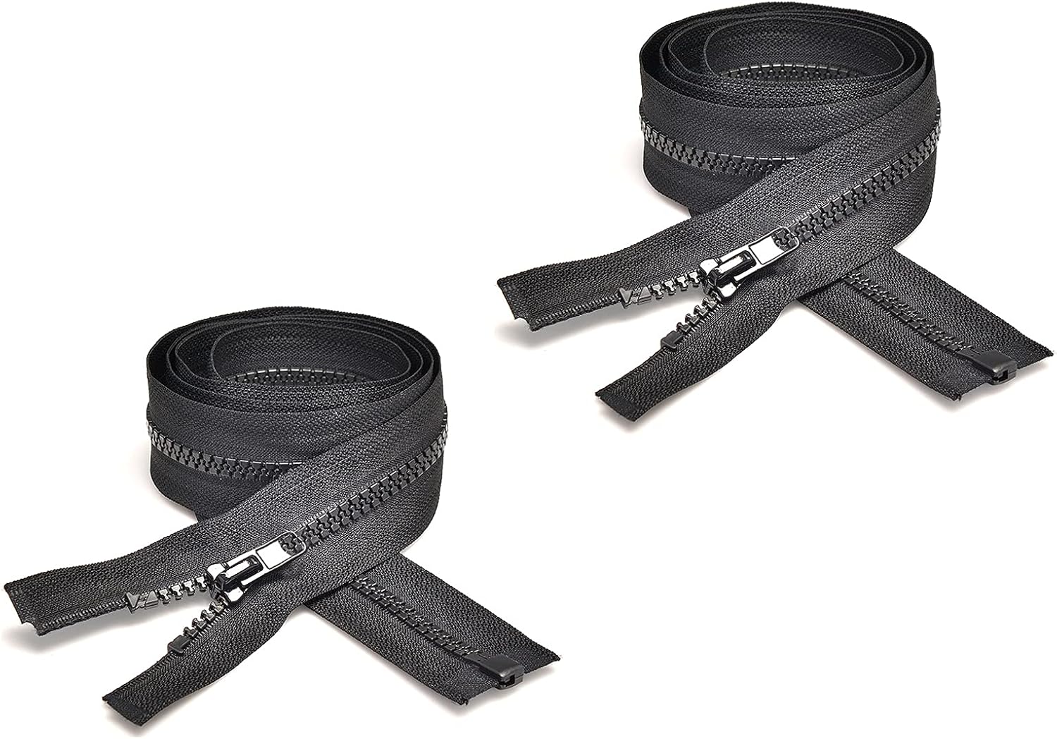 Amazon.com: Sawoake 2PCS #5 14 Inch Separating Jacket Zippers for ...