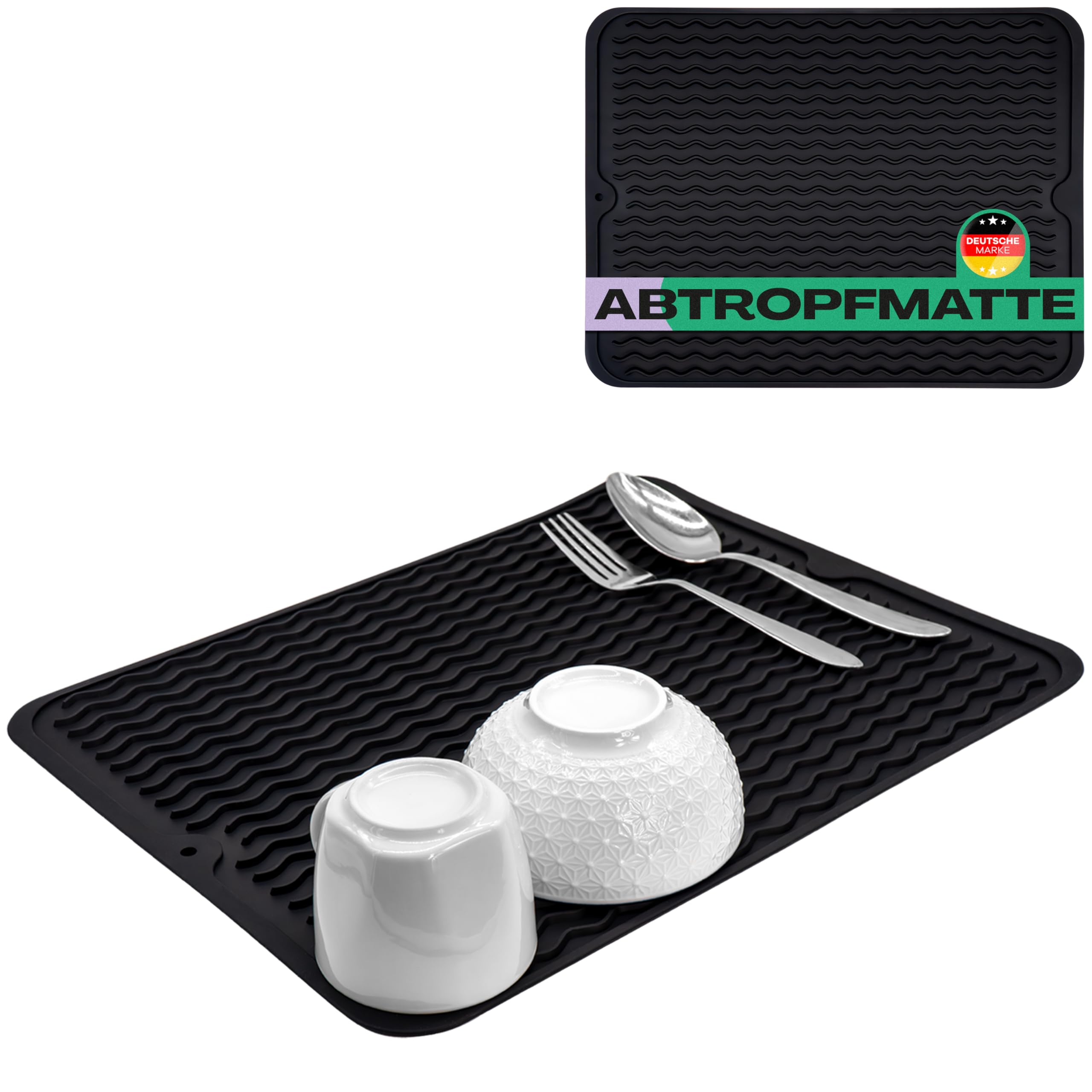 Amazon.de: NetroxHome® Abtropfmatte Silikon 40x30 cm, rutschfest & hitzebeständig, ideal für ...
