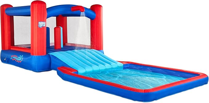 Amazon.com: Sunny & Fun Slide N’ Splash Bounce House Inflatable Water ...