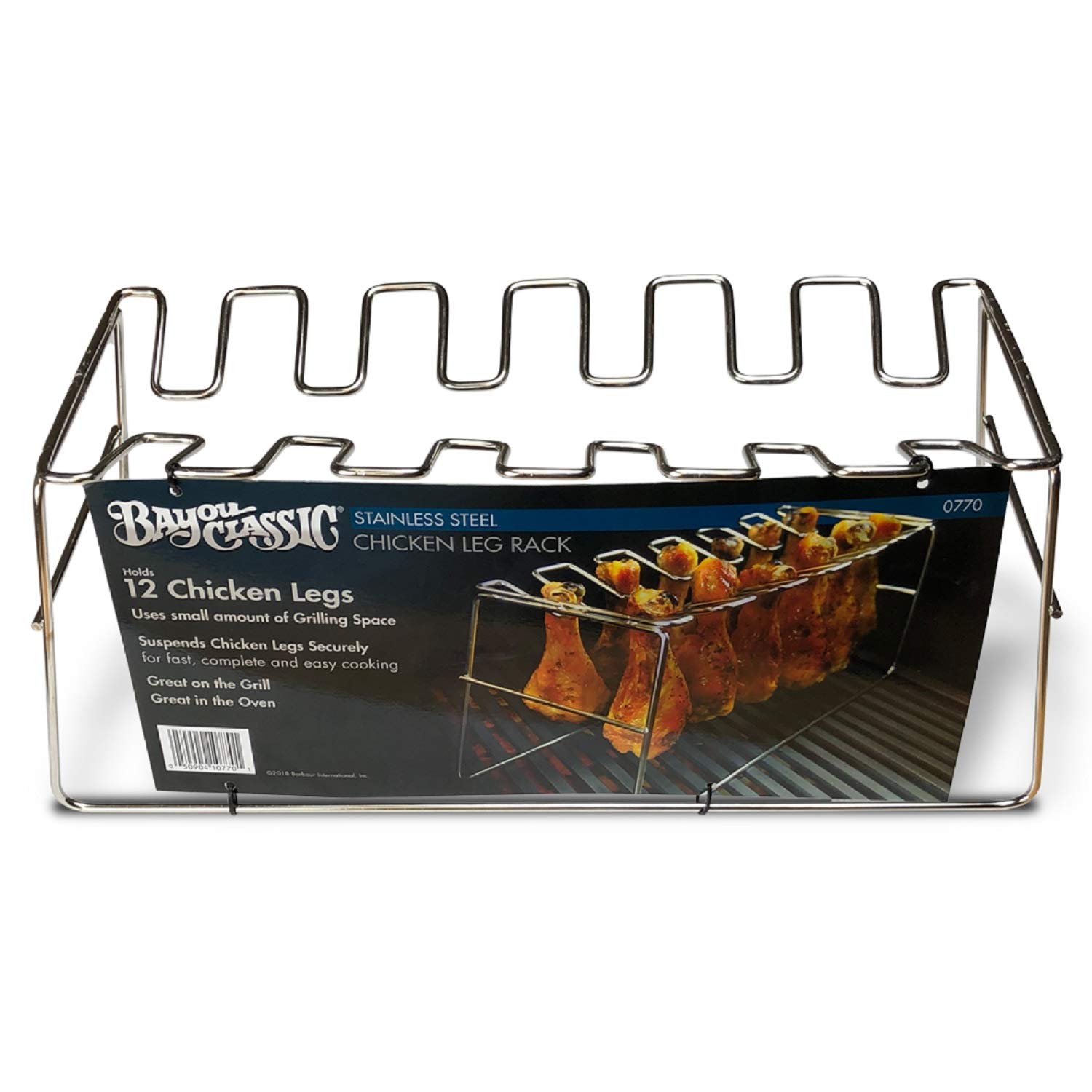 Amazon.com : Bayou Classic 0770 Stainless Chicken Leg Rack Holds 12 ...