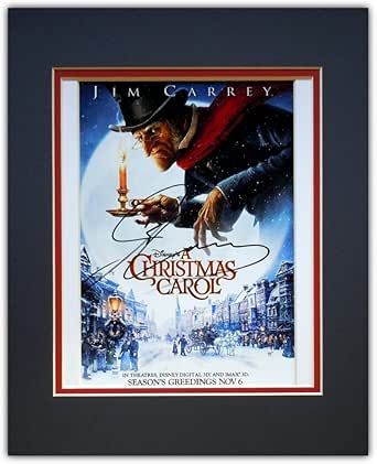 Disney Jim Carrey as Scrooge in A Christmas Carol Autographed 8x10 ...