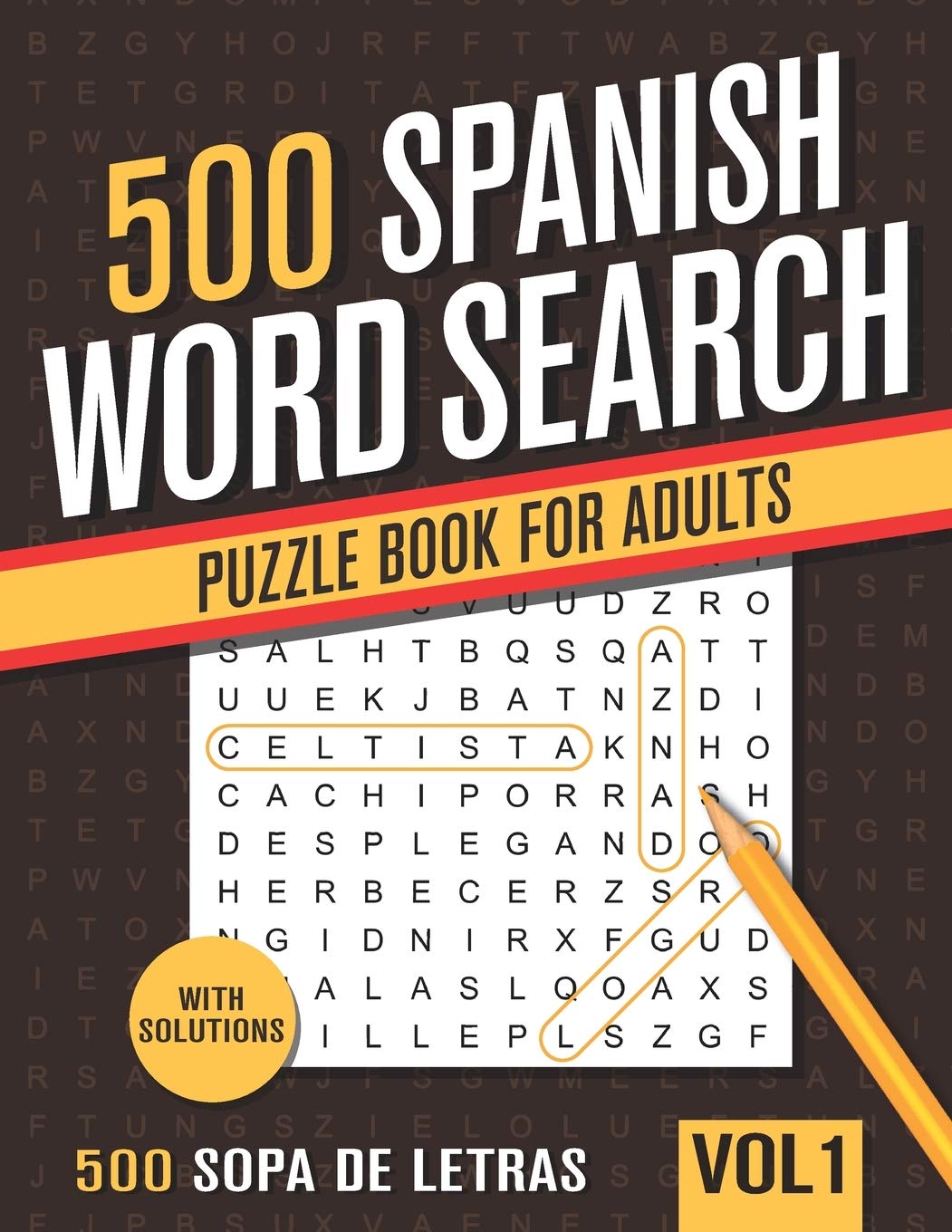 500 Spanish Word Search Puzzle Book for Adults: Big Puzzlebook with ...