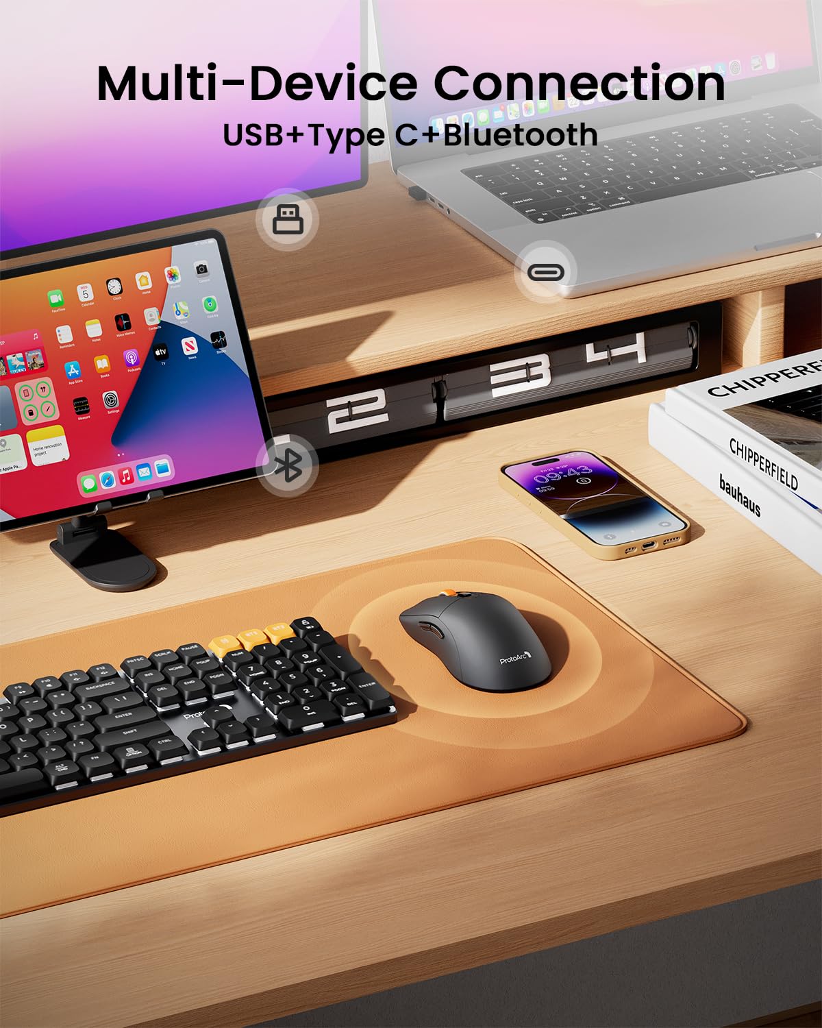 Snapklik.com : Bluetooth Wireless Mouse, USB C Mouse, EM15 Rechargeable ...