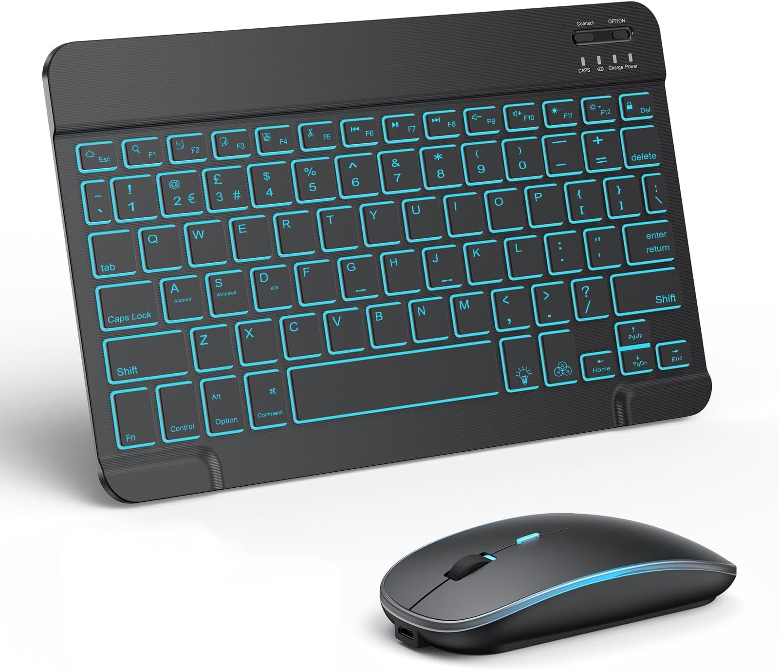 BLAZDEVE Wireless Bluetooth Keyboard and Mouse Set, Multi - Device ...
