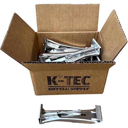 (10 Pack) 5 Inch Gutter Hangers Heavy Duty Hidden Rain Gutter Bracket ...