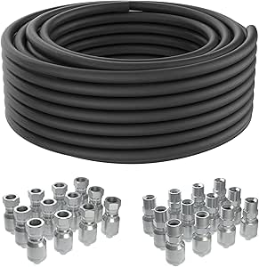 Amazon.com: 100 Ft 1/2 inch Hydraulic Hose with 12PCS 1/2" Hose x 1/2" JIC 37° Female & 12PCS 1/ ...
