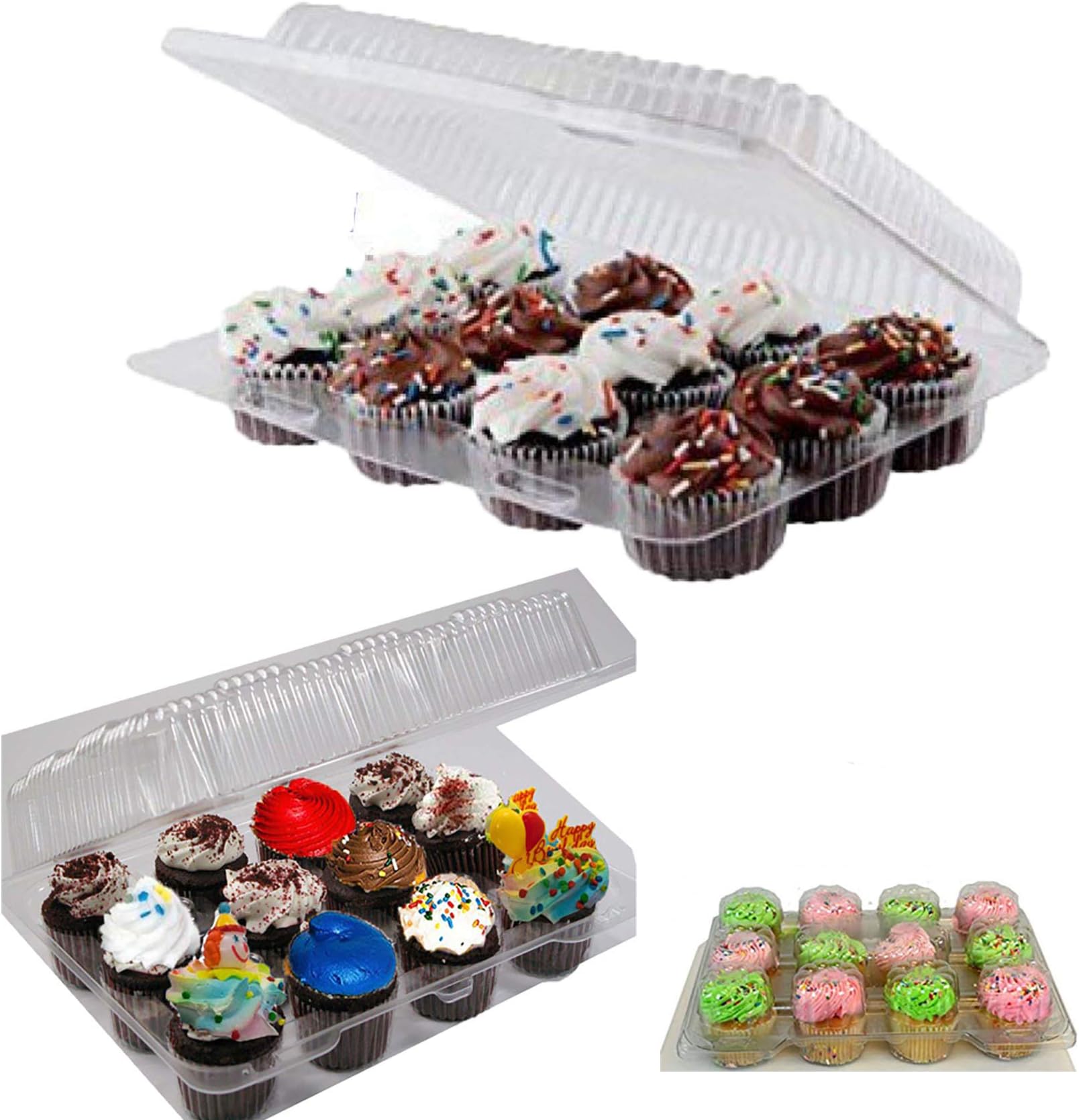 Amazon.com: pizety MINI 12 compartment cupcake boxes cupcake containers ...