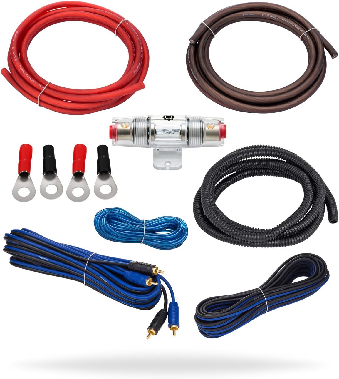 Amazon.com: 10 Gauge Amp Kit Amplifier Install Wiring Complete 10 Ga ...
