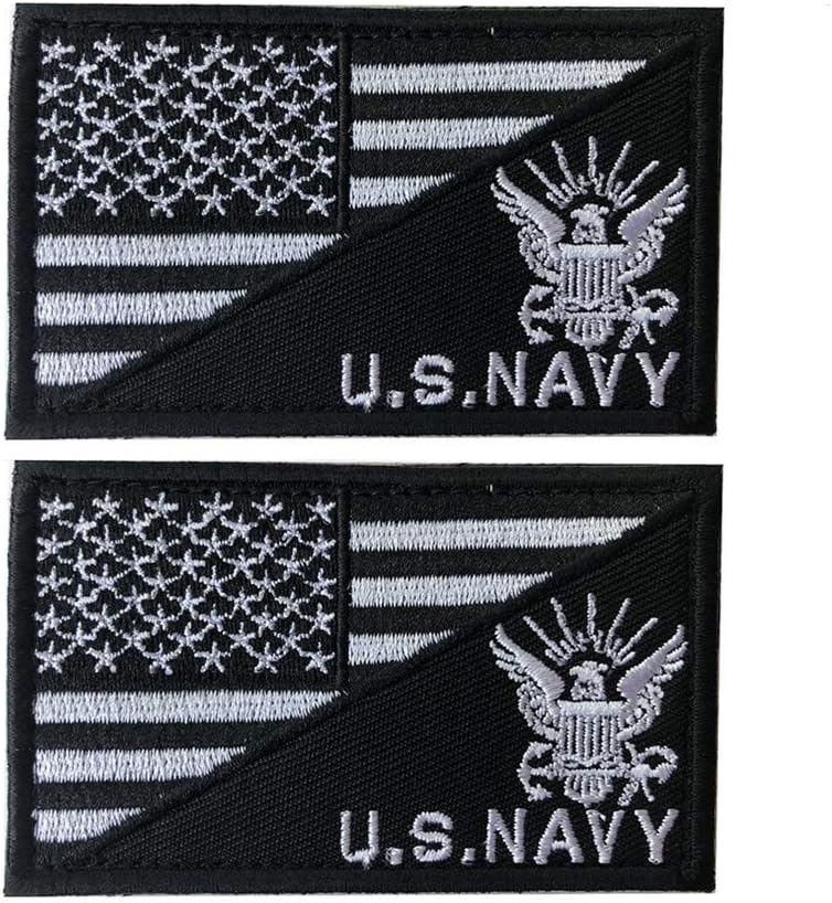 Amazon.com: JBCD 2 Pack US Navy Flag Patch Force Army Flags Tactical ...