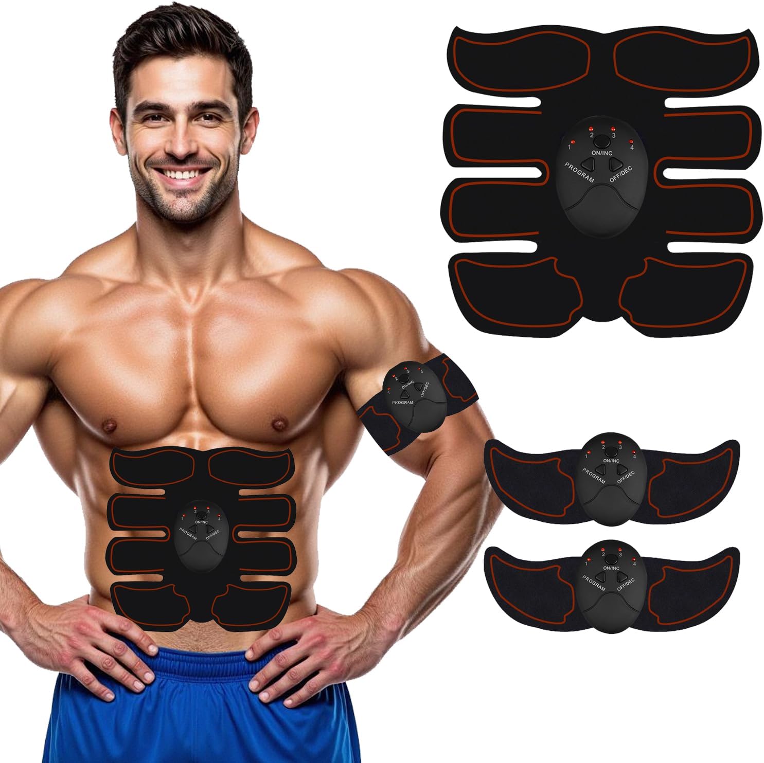 WARDBES Abs Trainer, EMS Training Device, Abdominal Muscle Trainer ...