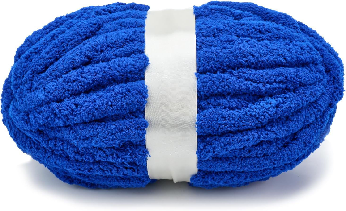 Amazon.com: Purplish Blue Chenille Chunky Yarn for Hand Knitting Fluffy ...