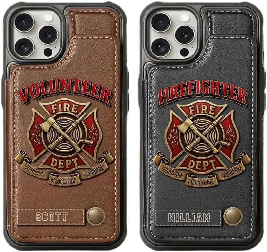 Amazon.com: Proud Firefighter - Personalized Firefighter Wallet Phone ...