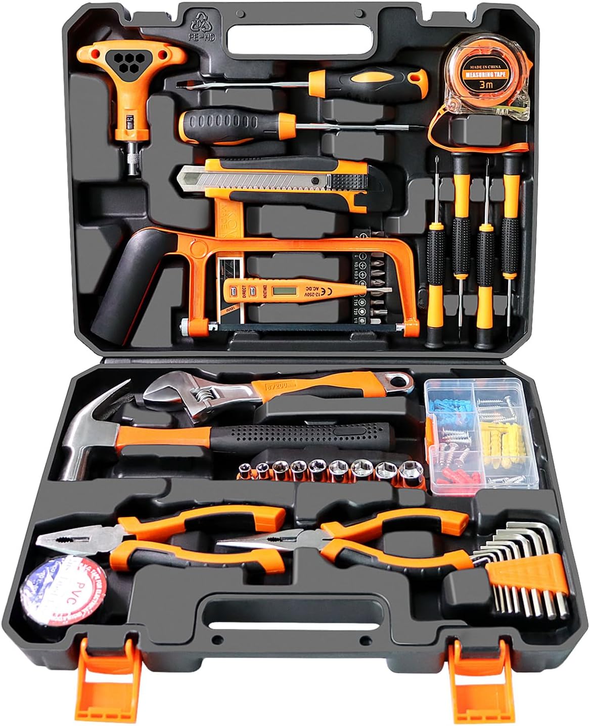 THINKWORK Tool Set - 207 Piece Portable Home Repairing Tool Kit ...