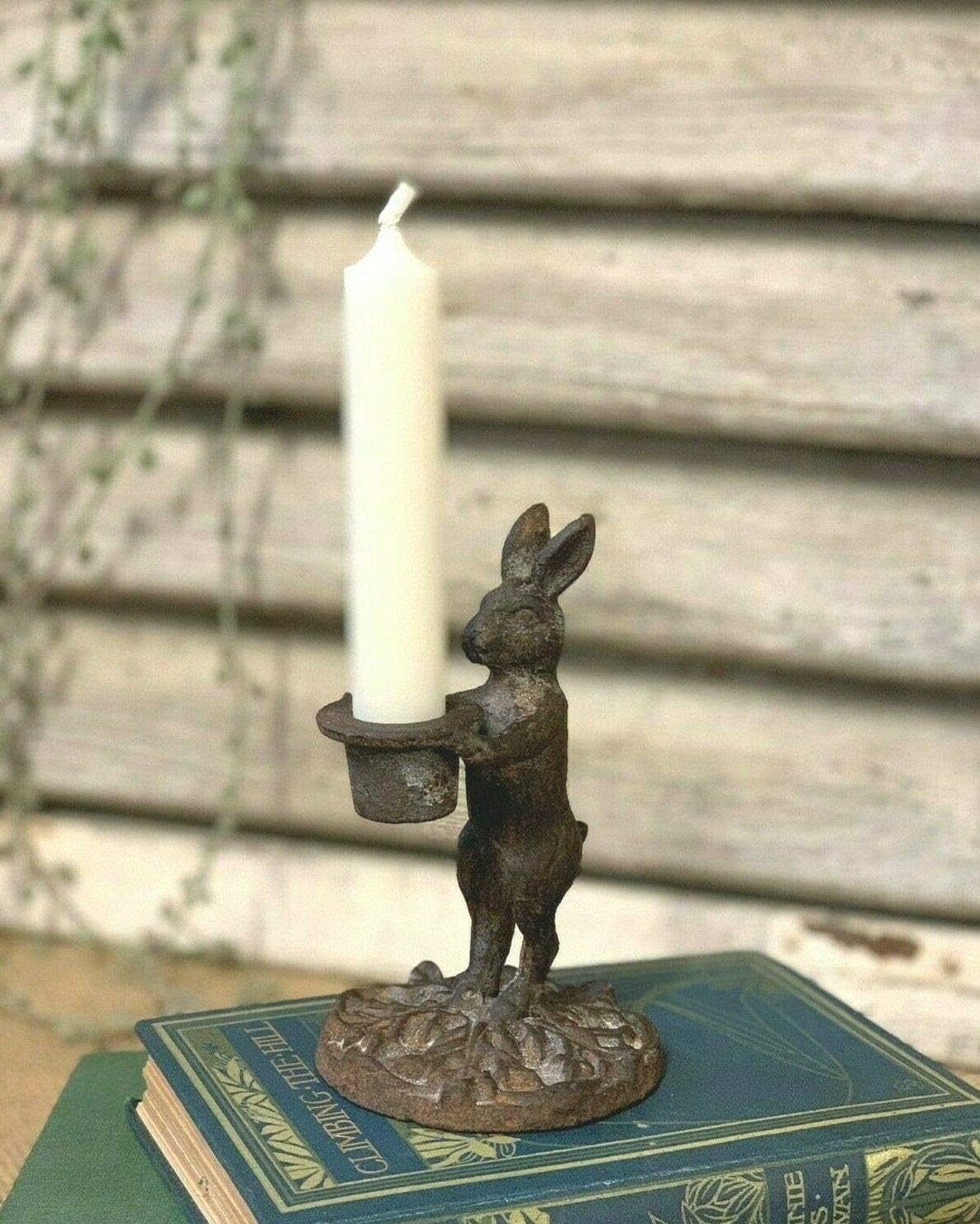 Rabbit Candle Holder – Decorative Hare Candlestick Holder Dinner Candle ...