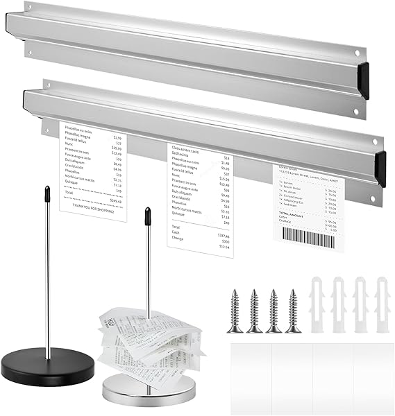 Akamino 2 Pcs Sliver Aluminum Slide Check Rack and 2 Pcs Stainless ...