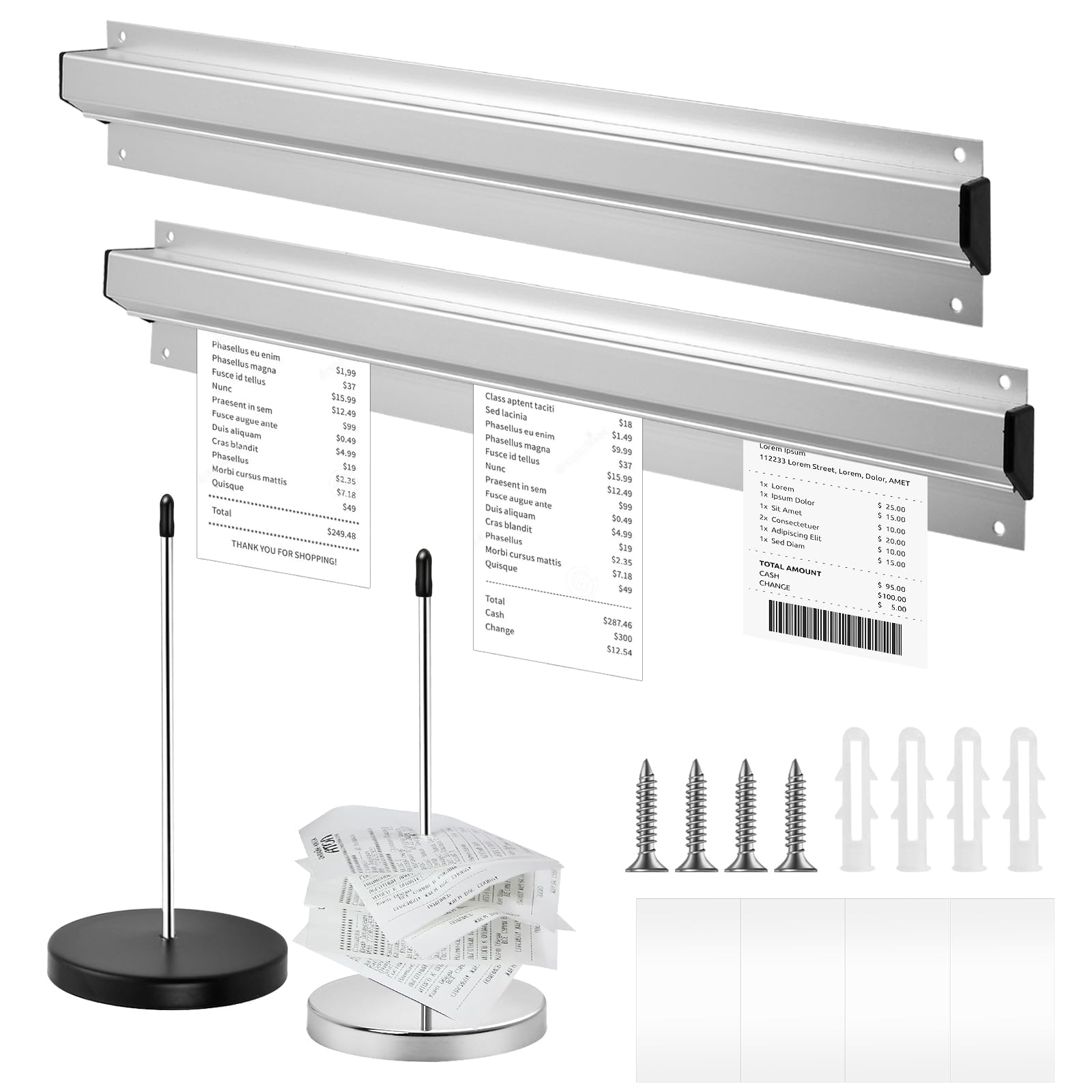 Amazon.com: Akamino 2 Pcs Sliver Aluminum Slide Check Rack and 2 Pcs ...