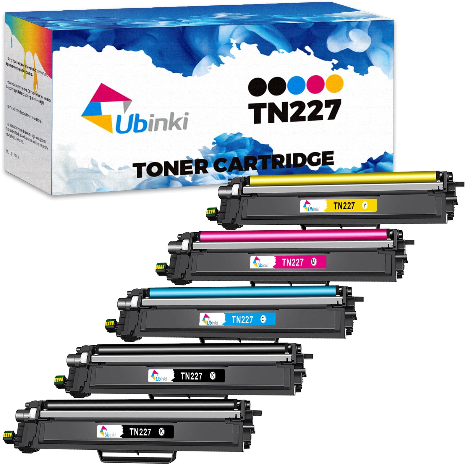 Amazon.com: Ubinki TN227 TN227BK Toner Cartridge Replacement for Brother TN-227 TN223 TN-223 ...