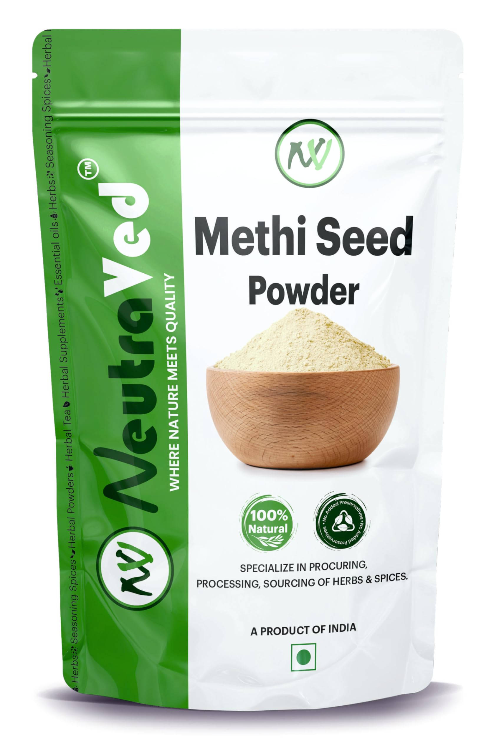 NeutraVed Methi Powder - 350 grams | Pure Fenugreek Seed Powder for ...